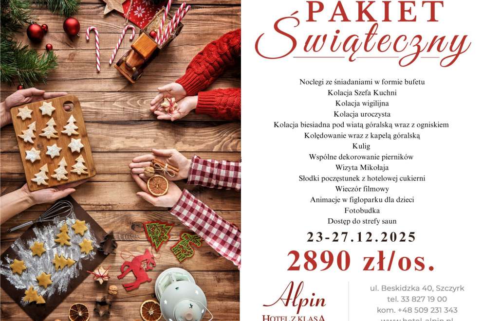 Pakiety Boże Narodzenie 2025 - Wisła - aktualne oferty pobytowe